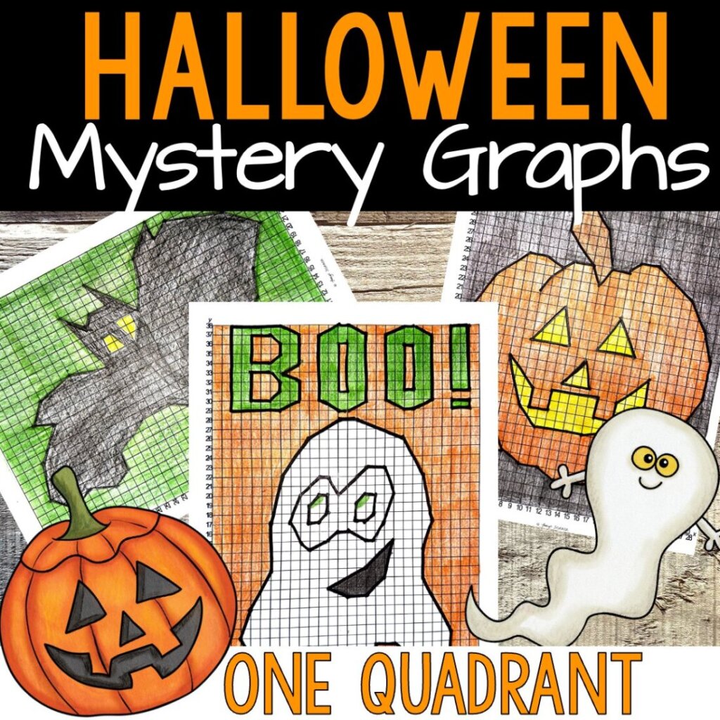 6th Grade Halloween Math Activity Coordinate Graphing Mystery Picture ...