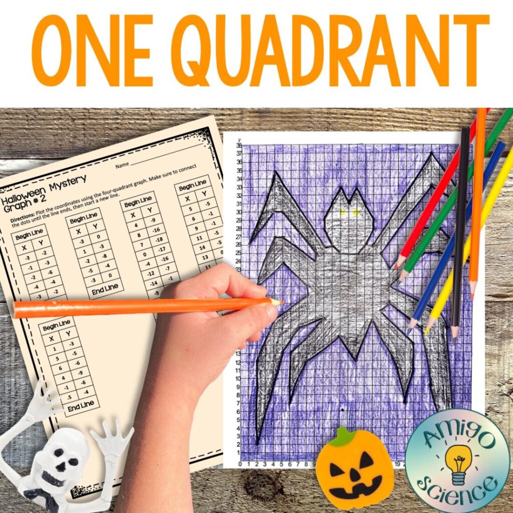 6th Grade Halloween Math Activity Coordinate Graphing Mystery Picture ...