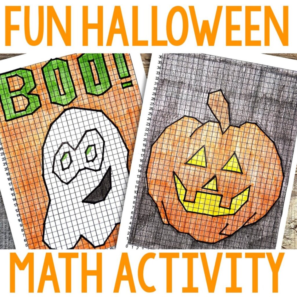 6th Grade Halloween Math Activity Coordinate Graphing Mystery Picture ...