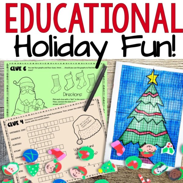 Christmas Fun Packet – Escape Room Game AND Coordinate Graphing Math ...