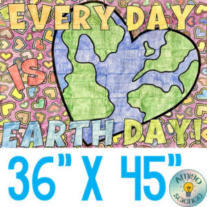 Earth Day Collaborative Bulletin Board Landscape Poster Coloring ...